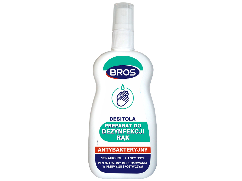 Płyn do dezynfekcji rąk BROS Desitola 50ml. Płyn antybakteryjny, spray.